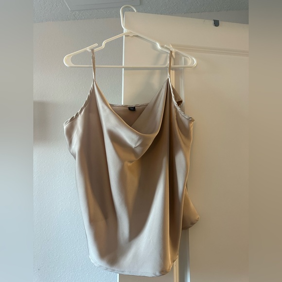 SHEIN | Tops | Beige Cream Colored Tank Silky Top | Poshmark